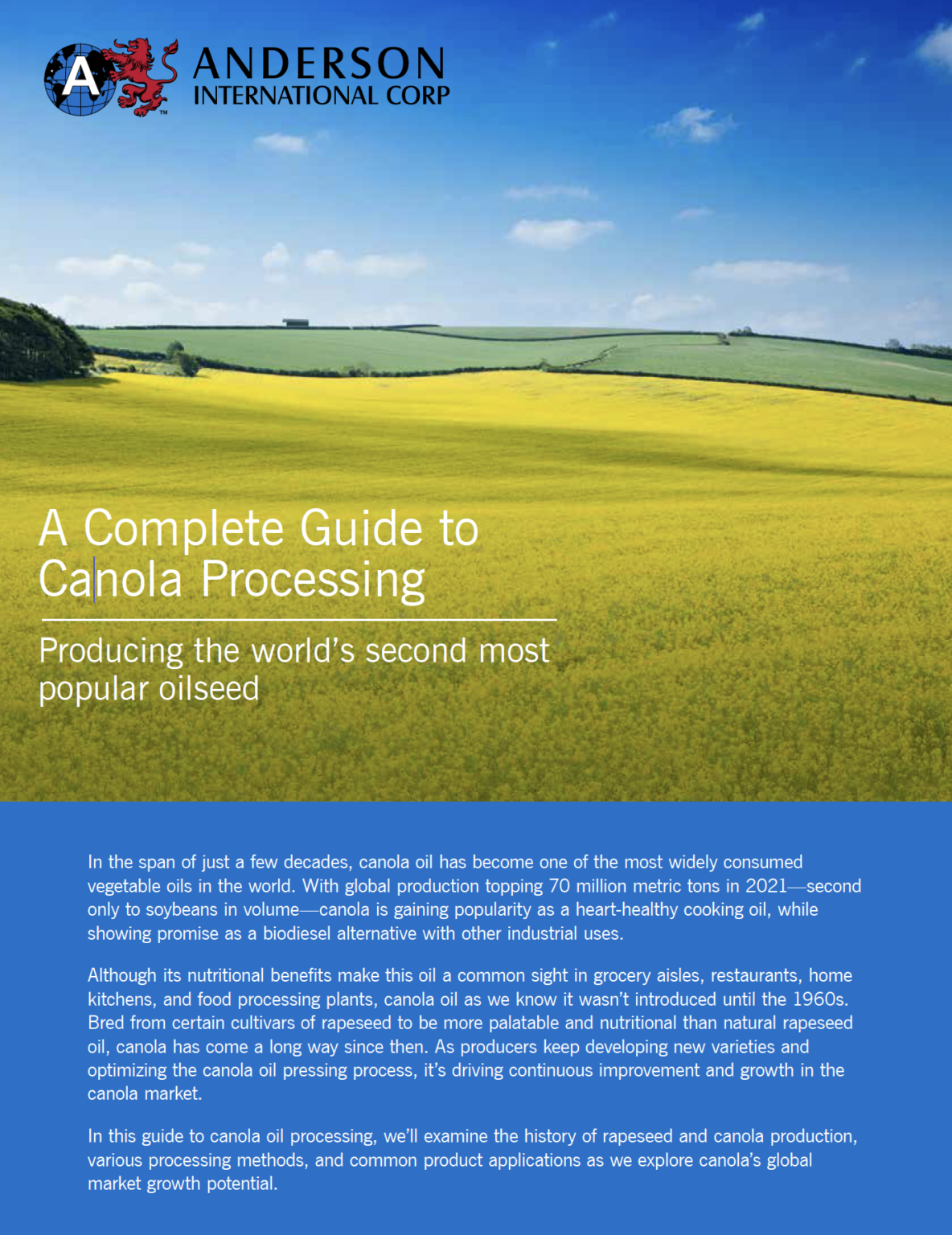 Complete Guide to Canola Processing - Anderson International Corp