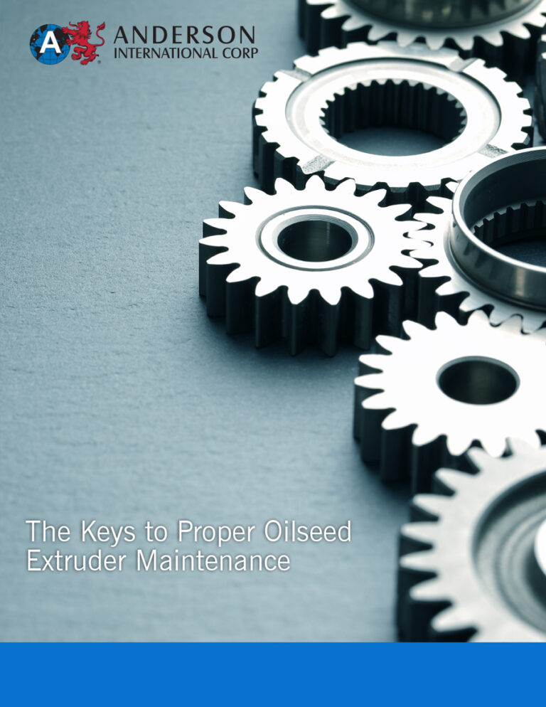The Keys to Proper Oilseed Extruder Maintenance - Anderson ...
